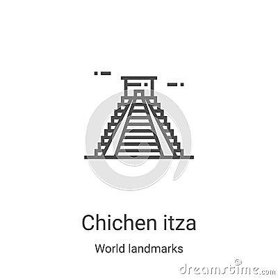 Chichen Itza Icon Vector From World Landmarks Collection. Thin Line ...