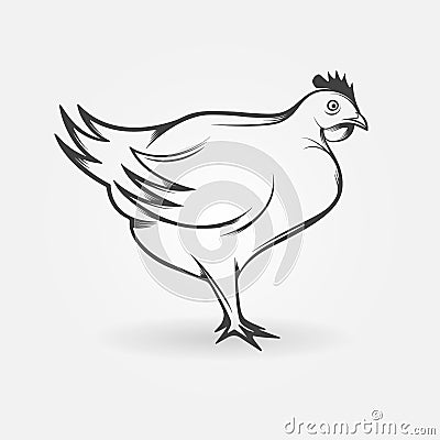 Chicken Logo Or Broiler Symbol Cartoon Vector | CartoonDealer.com #52475103