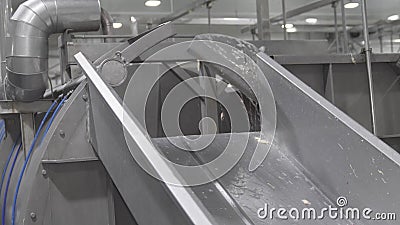 Chicken Reduce Temperature in Chiller Tank Stock Video - Video of ...