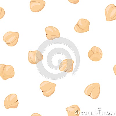 Chickpeas Seamless Pattern. Vector Hand Drawn Illustration ...