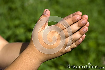 Child Hands Praying Stock Photos - Image: 10482393