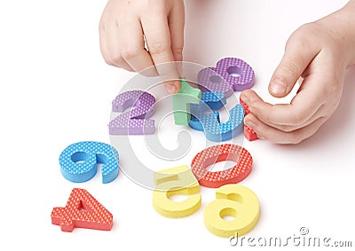 Numbers stock image. Image of magnetic, figure, games, educate - 308809