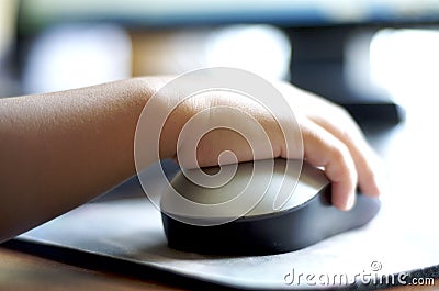 Child Using Computer Mouse Stock Photography | CartoonDealer.com #10685084