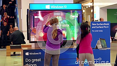 Children Dancing with Microsoft Demonstrated Game Stock Footage - Video ...