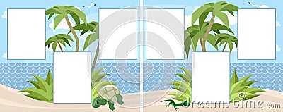 Children Photobook Page Cartoon Vector | CartoonDealer.com #84138741