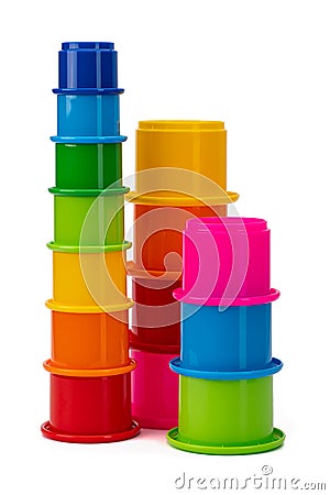 Children's Educational Multi-colored Pyramid On A White Isolated ...