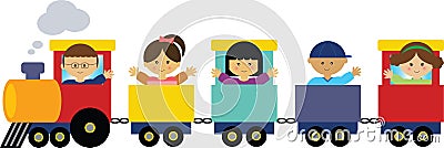 Children On Train Royalty Free Stock Images - Image: 11025199