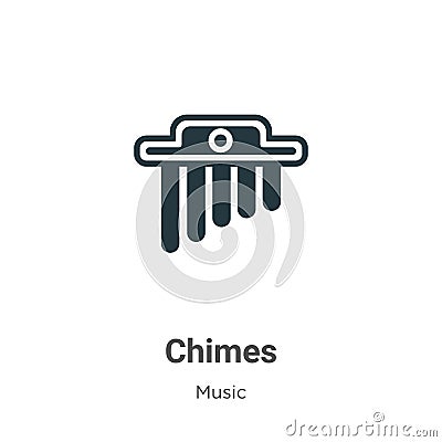 Chimes Vector Icon On White Background. Flat Vector Chimes Icon Symbol ...