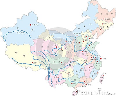 China Map Vector Illustration | CartoonDealer.com #7608962