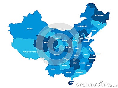 China - Map Of Provinces Cartoon Vector | CartoonDealer.com #200093115