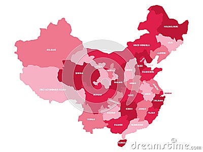 China - Map Of Provinces Vector Illustration | CartoonDealer.com #200234386