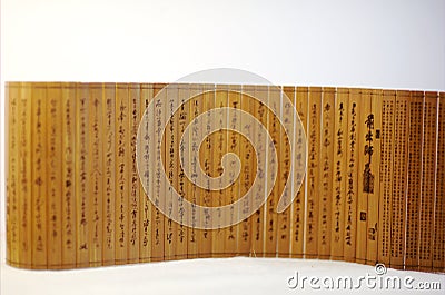 Chinese Bamboo Letters Stock Photo - Image: 24460480