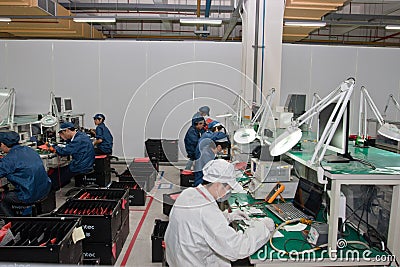 Chinese Factory Producing Laptop Computers Editorial Image - Image ...