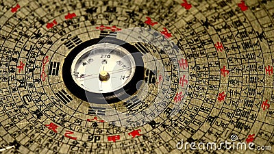 Chinese Feng Shui compass stock footage. Video of success - 106727700