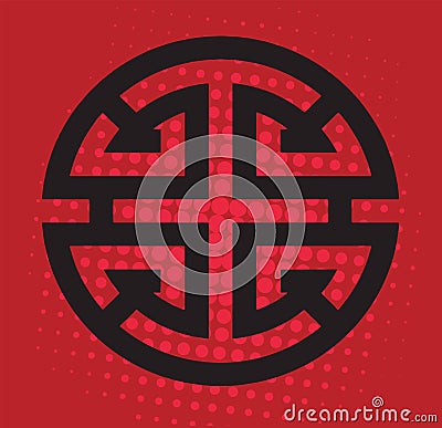 Chinese Lu Symbol In Pop Art Style Vector | CartoonDealer.com #84363769