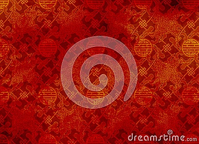 Chinese Red Textured Pattern In Filigree Stock Photography - Image ...