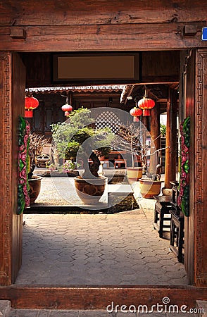 Chinese Traditional House Courtyard Stock Image - Image: 28787231