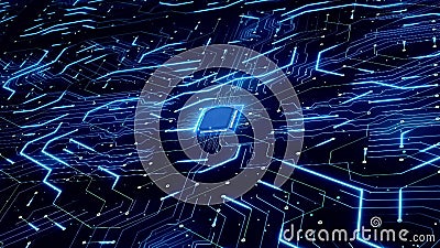 Chip Circuit Board and Circuit Diagram Stock Footage - Video of ...