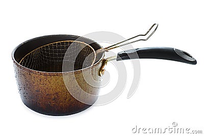 Chip Pan On White Royalty Free Stock Photo - Image: 27744695