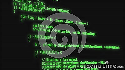 Schermata Del Computer Con Codice Del Programma Di Hackeraggio Rilevato ...