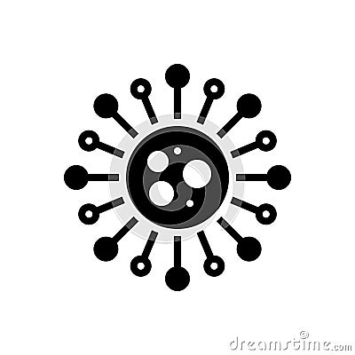 Black Solid Icon For Chlamydia, Trachomatis And Molecule Cartoon Vector ...