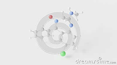 Chlordiazepoxide Molecule 3d, Molecular Structure, Ball And Stick Model ...