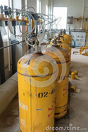 Chlorine Cylinder Of Disinfection System For Water Treatment Plant ...