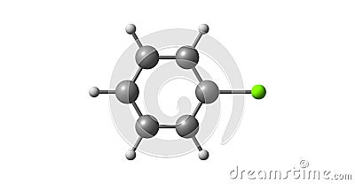 Chlorobenzene Molecular Structure Isolated On White Stock Illustration ...