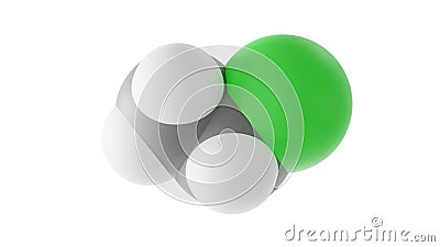 Chloroethane Molecule, Ethyl Chloride, Molecular Structure, Isolated 3d ...
