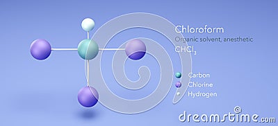 Chloroform, Molecular Structures, Anesthetic, Ball And Stick Model 3d ...