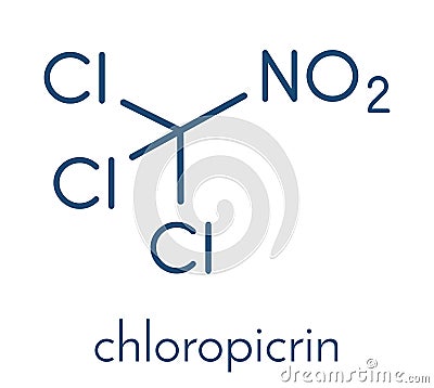 Chloropicrin Soil Fumigant Molecule. Skeletal Formula. Cartoon Vector ...