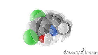 Chlorquinaldol Molecule, Antimicrobial, Molecular Structure, Isolated ...