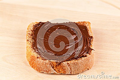 Chocolate Spread On Slice Of Bread Royalty-Free Stock Image ...