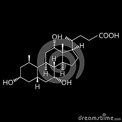 Cholic Acid. Bile Acid. The Chemical Molecular Formula Is Cholic Acid ...