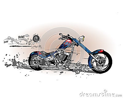 Chopper Cartoon Vector | CartoonDealer.com #11770825
