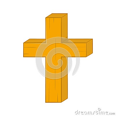 Christian Cross Icon In Cartoon Style Stock Vector - Image: 82473792