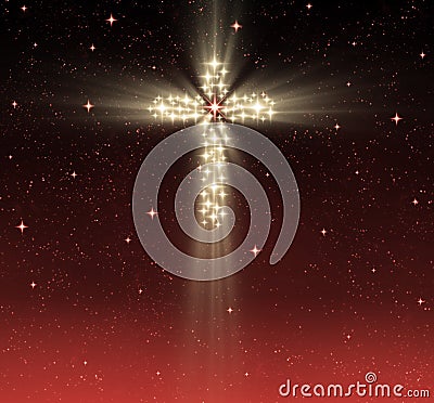 Christian Cross In Stars Royalty-Free Stock Photography | CartoonDealer ...