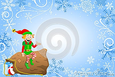 Christmas Background With Elf Royalty Free Stock Photos - Image: 34382138