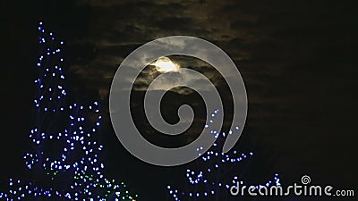Christmas Full Moon stock video. Video of beauty, moon - 43410641