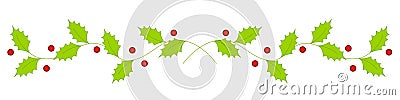 Christmas Holly Divider / Border Stock Image - Image: 11758471