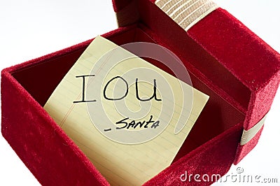 Christmas IOU Stock Images - Image: 7002644