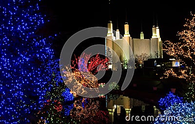 Christmas At Mormon Temple Royalty Free Stock Photo - Image: 1647775