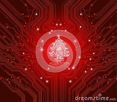 Christmas Red Background - Creative Technology Stock Image - Image ...