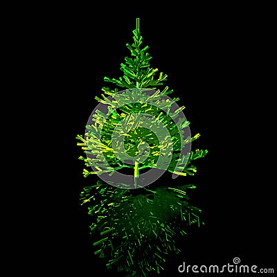 Christmas-tree. 3D Graphic Stock Image - Image: 3718251