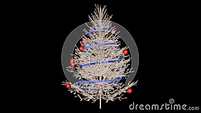 Christmas tree with alpha stock video. Video of magic - 43793341