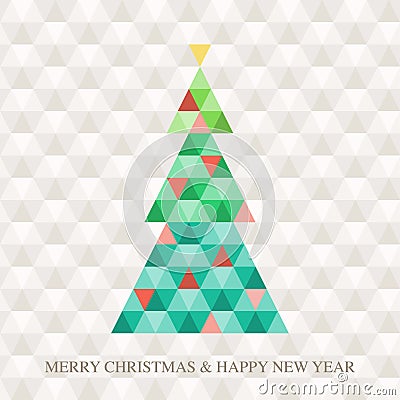 Christmas Tree Hexagon Pattern Vector Illustration | CartoonDealer.com ...
