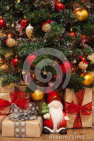 Wrapped Christmas Gifts Under the Tree Stock Image - Image of festive ...