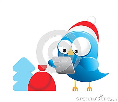 Christmas twitter Blue bird