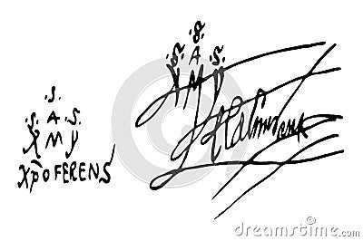 Christopher Columbus Signatures Stock Image | CartoonDealer.com #224124421