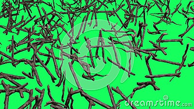 Effect of Small Tree Branches Pieces Rotate from Center and Spreading ...